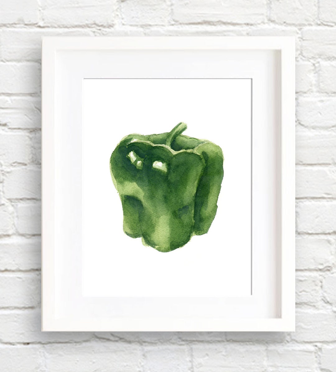 Bell Pepper Art Print Kitchen Art Wall Decor Watercolor Painting - Etsy