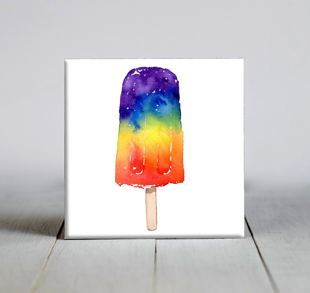 Popsicle Ceramic Tile - Popsicle Decorative Tile - Food Lover Gift ...