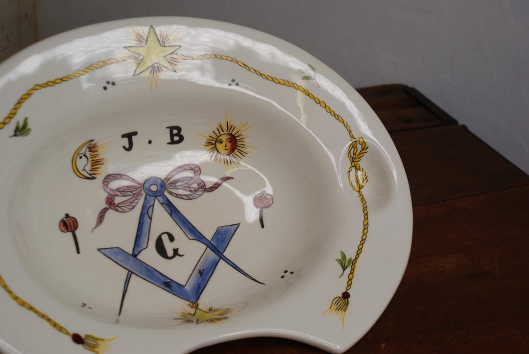19th Century Meissen Porcelain Masonic Shaving Bowl - Etsy