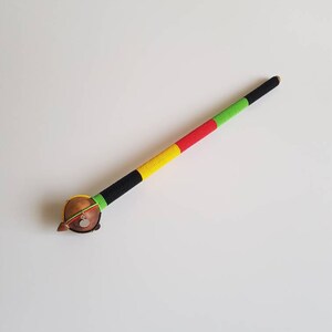 Rasta Color Maasai Rungu, Maasai Tribe Stick, Short Walking Stick ...