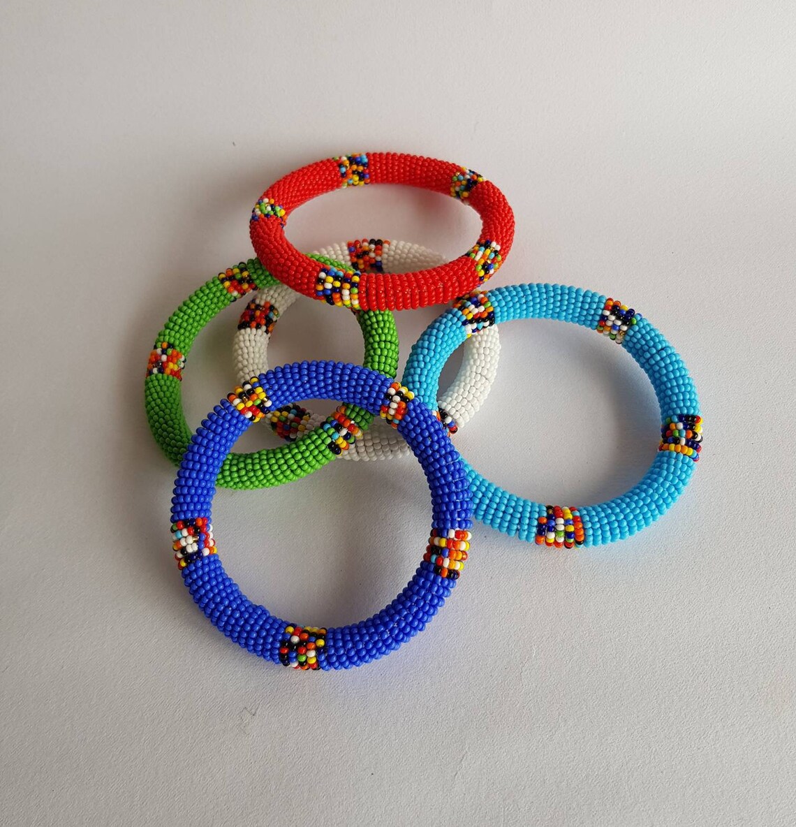 African Beaded Bracelets / Handmade Bracelets From Africa / - Etsy