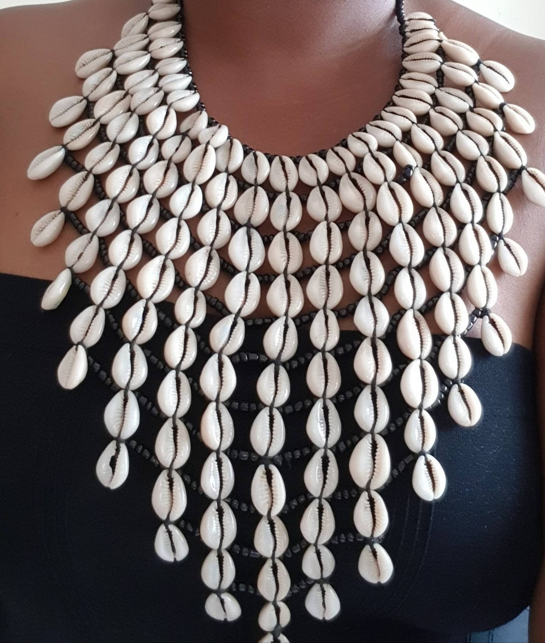 Cowrie Shell Necklace African Shell Necklace Cowrie - Etsy
