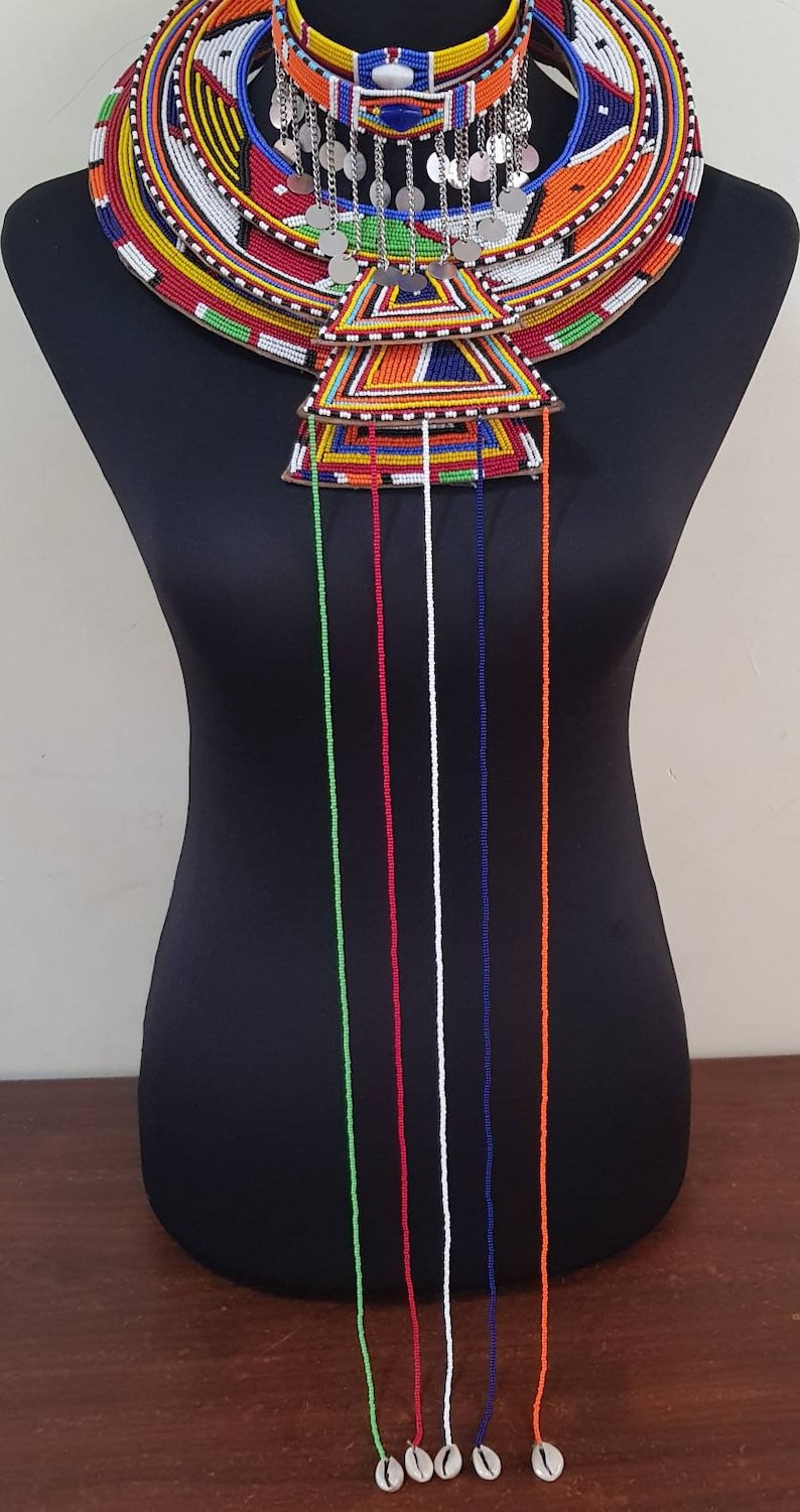 African Maasai Wedding Necklace Maasai Necklace Sets Layered Etsy