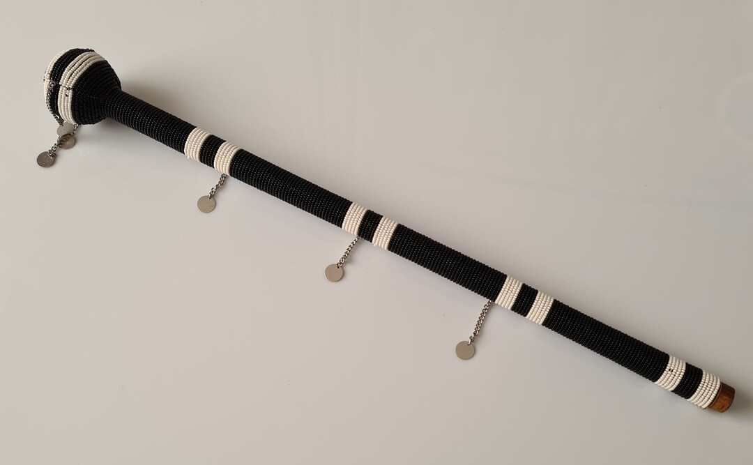 Black and White Maasai Rungu, Maasai Tribe Stick, Short Walking Stick ...