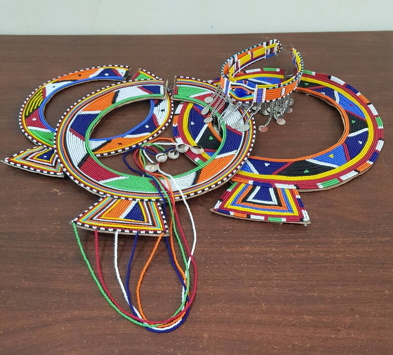 African Maasai Wedding Necklace Maasai Necklace Sets Layered Etsy