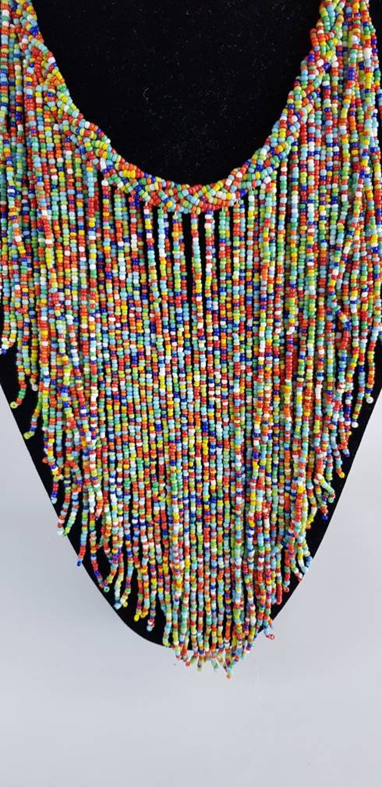African Beaded Necklace Multicolor African Necklace Beaded - Etsy