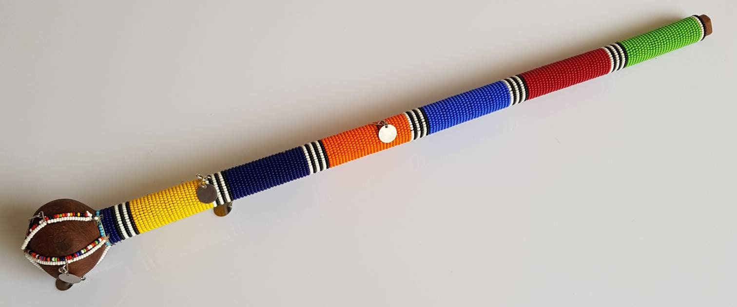 Maasai walking stick Beaded talking stick Maasai rungu | Etsy
