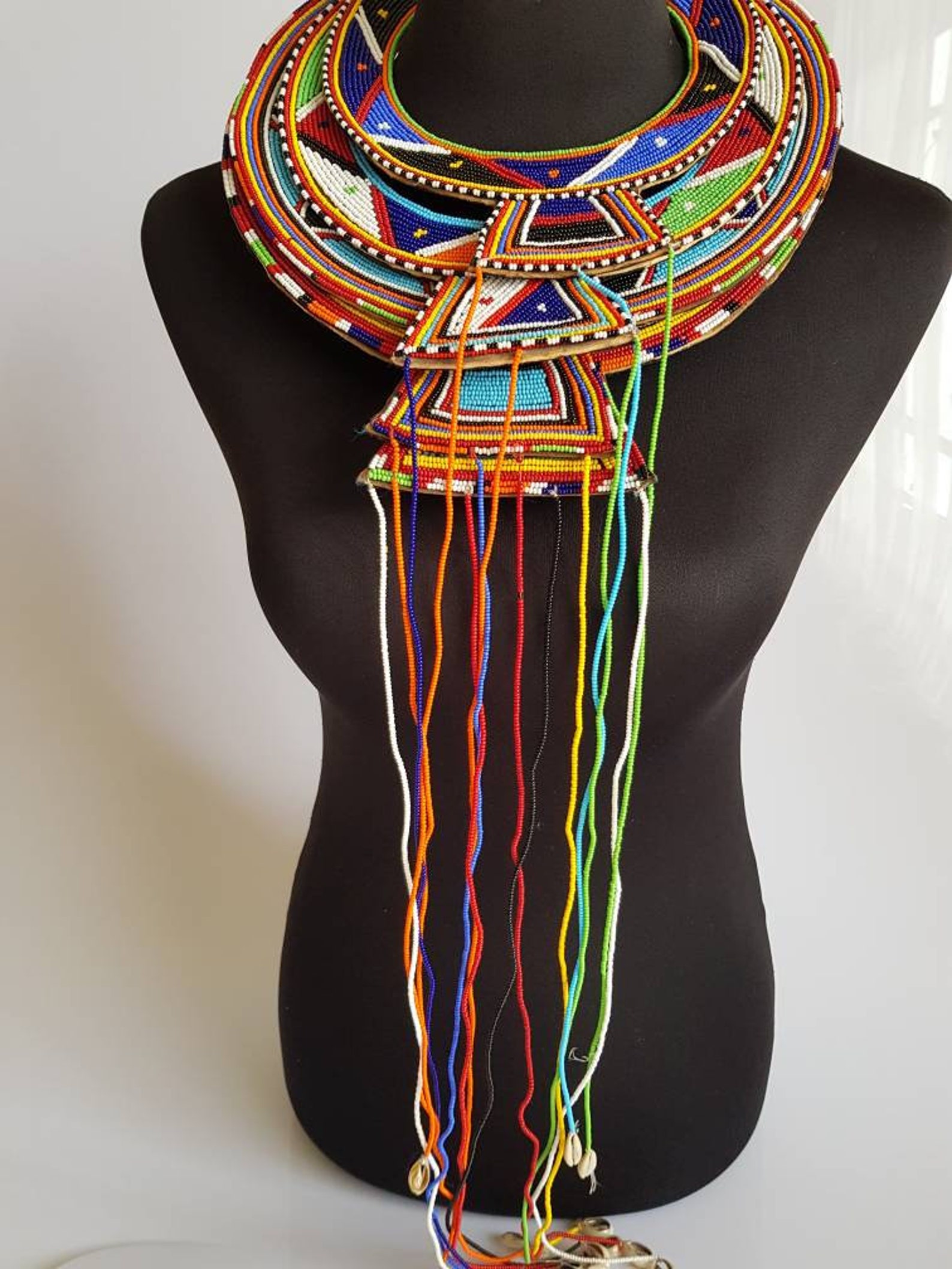 African Maasai Necklace Set Maasai Necklace Sets Layered Etsy