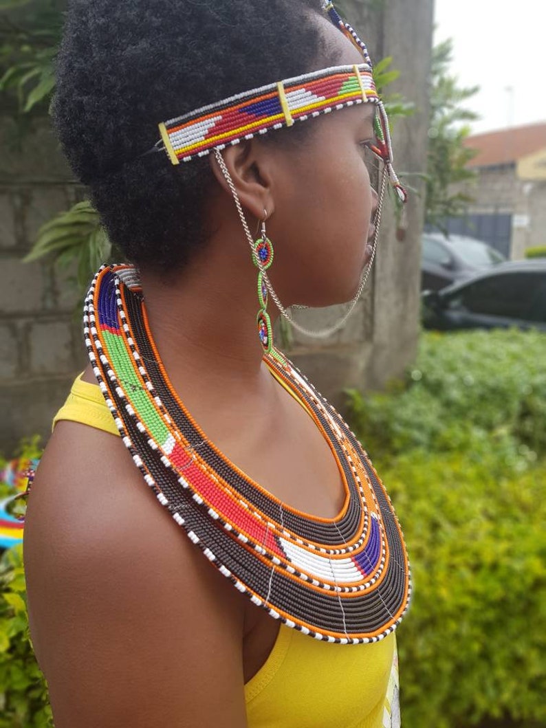 Maasai Wedding Jewelry Set African Wedding Necklace Maasai Etsy