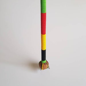 Rasta Color Maasai Rungu, Maasai Tribe Stick, Short Walking Stick ...