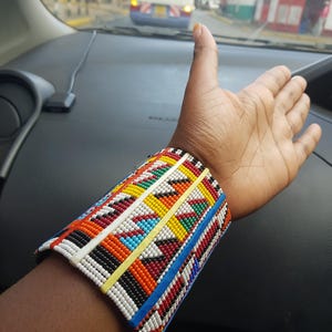 Maasai Beaded Bracelets, A Set of 2 Bangles, Maasai Bracelets. - Etsy