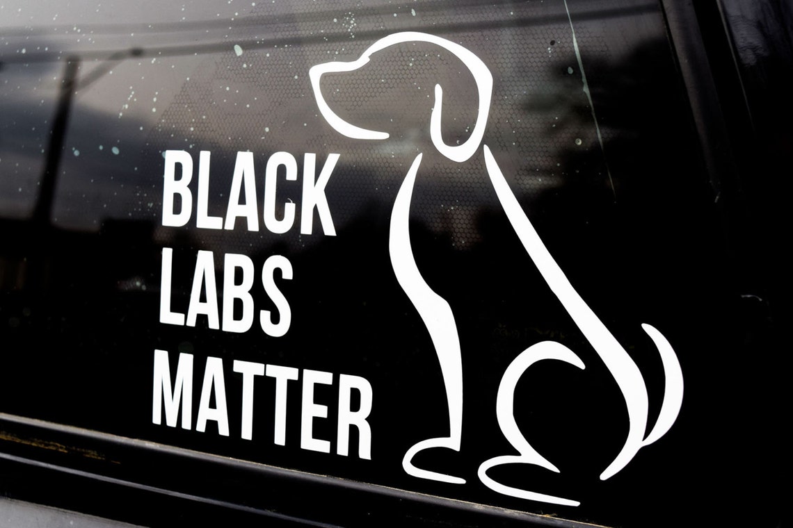 Black Labs Matter Decal - Etsy