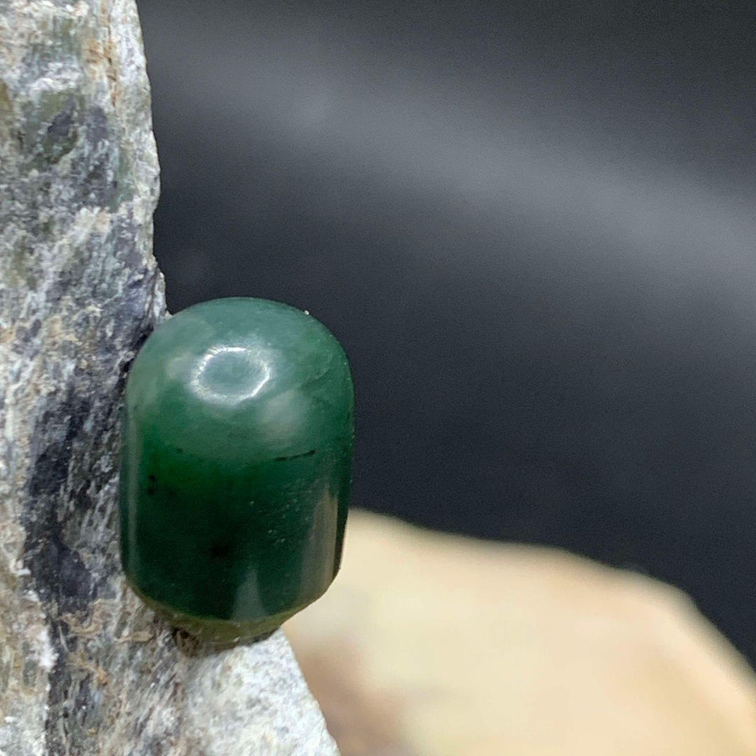 Blue Green Jade Small Domed Cylinder - Etsy
