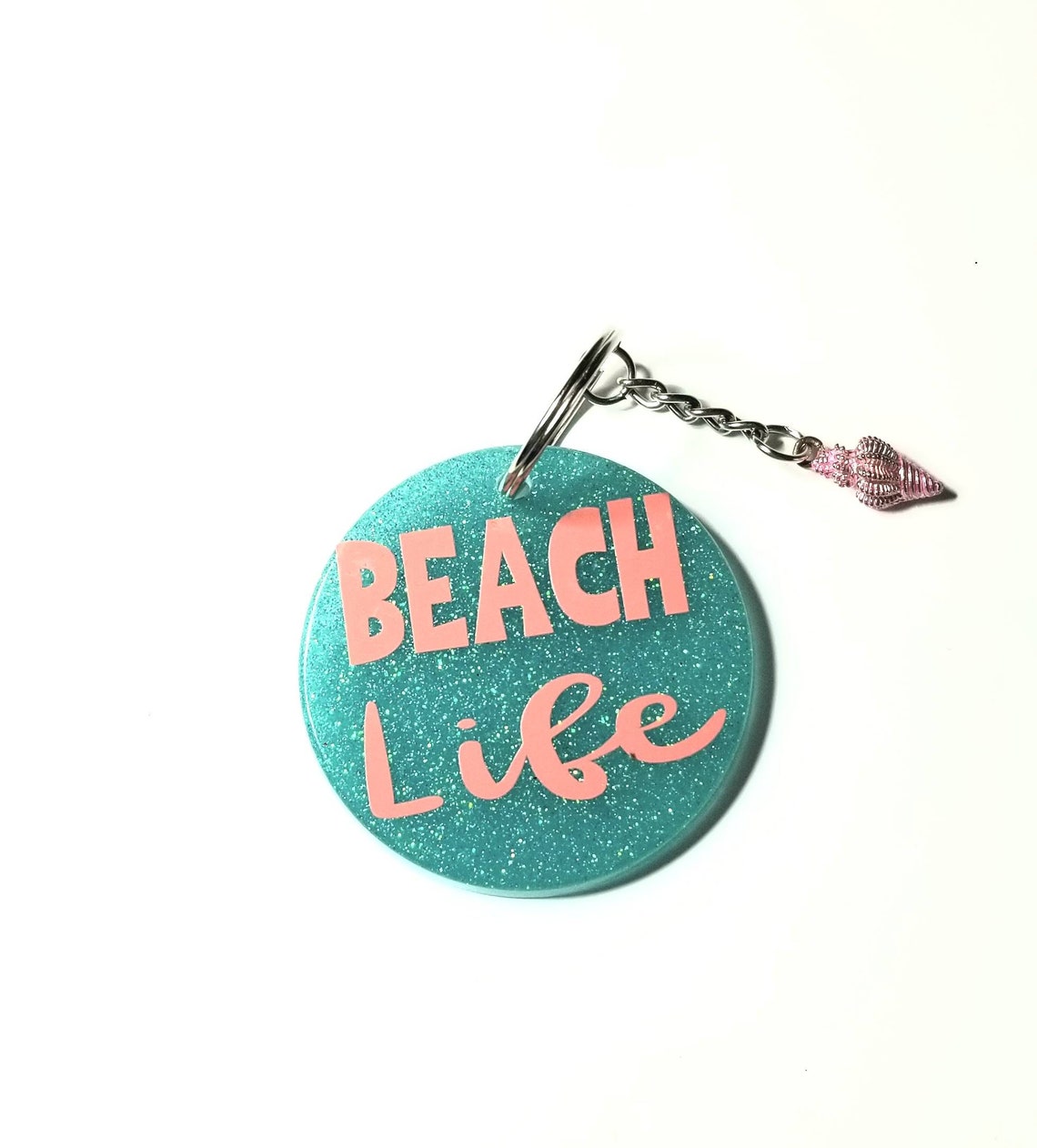 Beach Keychain Glitter Resin Beach Please Keychain Beach - Etsy