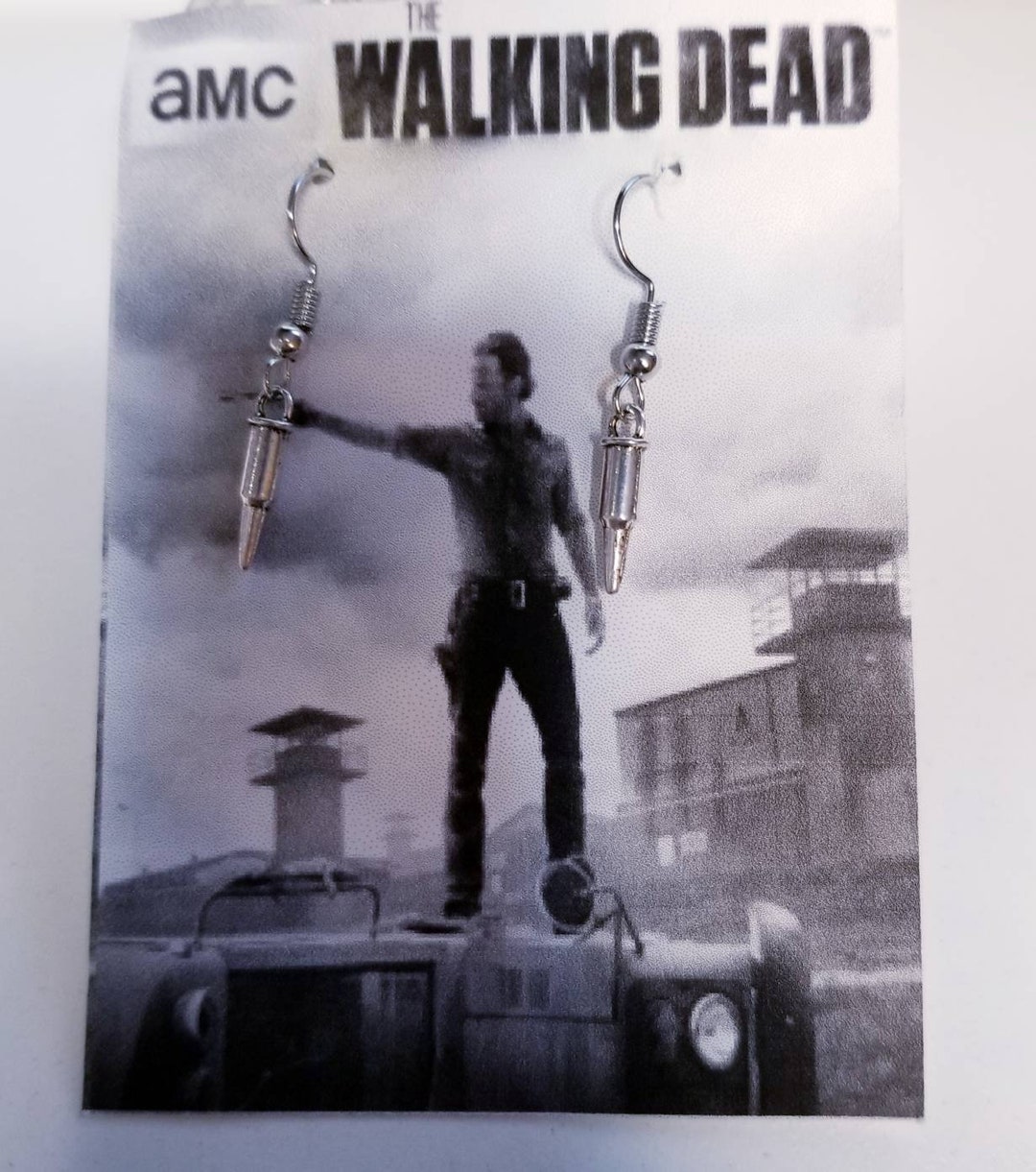 TWD Fan Gun Revolver Bullets Earrings Rick Grimes the Walking Dead ...