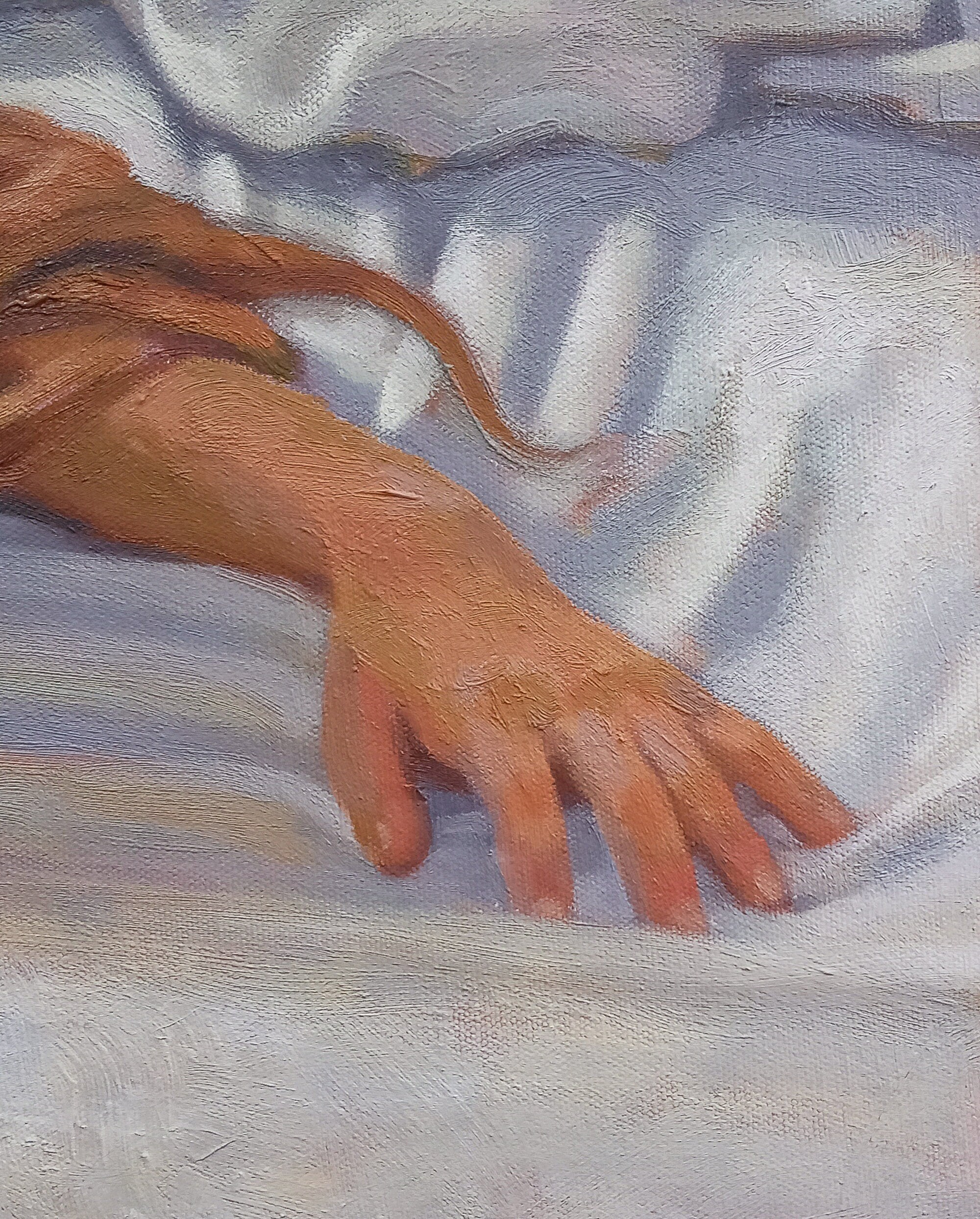 Original Oil Painting Female on Bed Erotic Girl Canvas 100% - Etsy