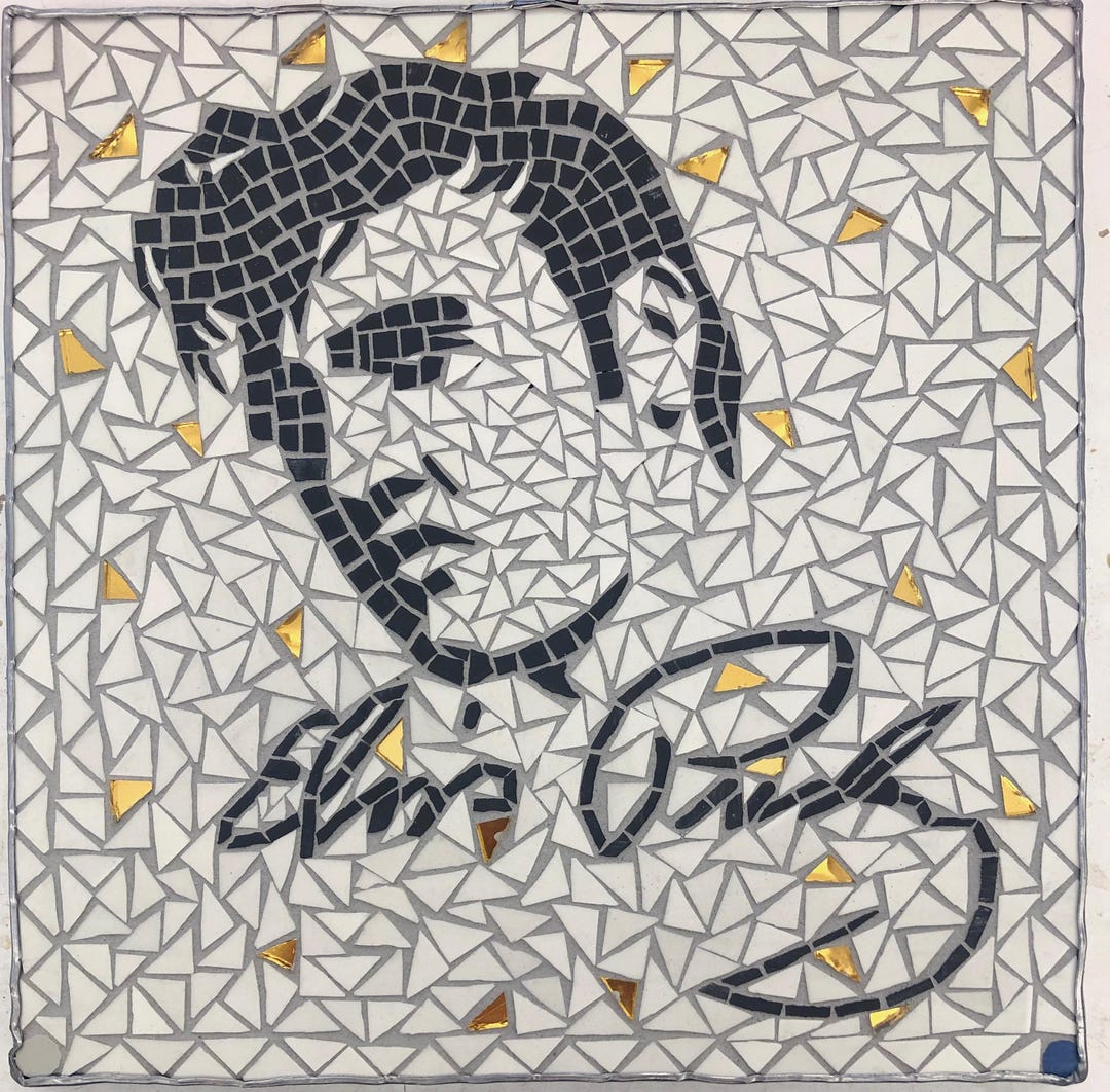 Ceramic and Glass Mosaic Portrait of Elvis Presley - Etsy