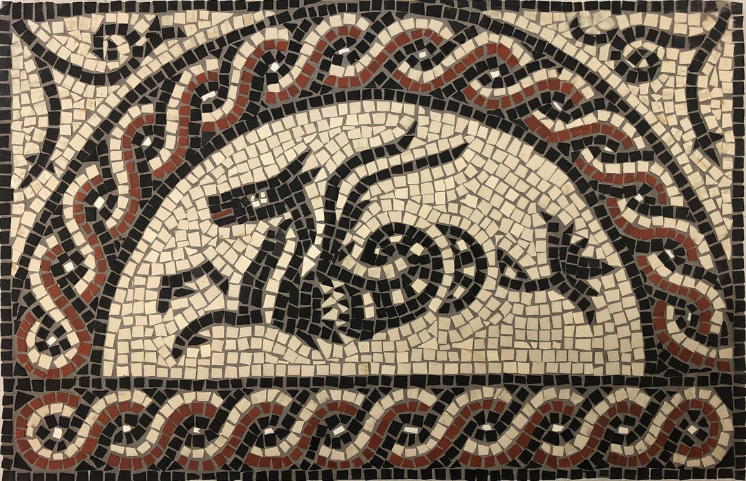 Roman Style Ceramic Mosaic Wall Panel Inspired by Fishbourne - Etsy UK