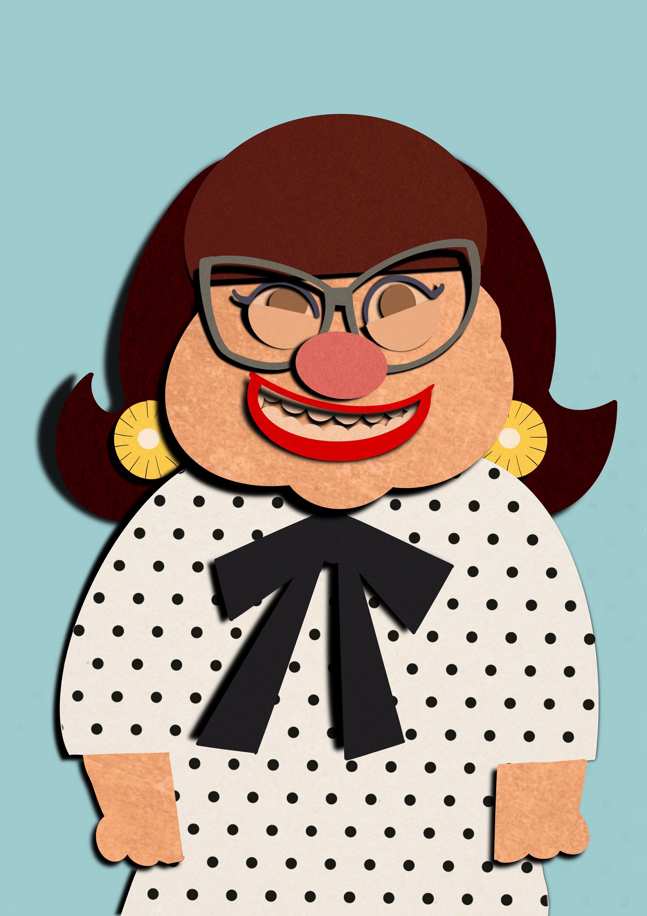 Digital Caricature Paper Cut Out | Etsy