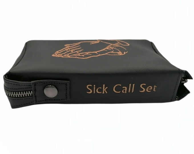 Antique Sick Call Box Last Rites Case Religious Candelabra Vintage ...