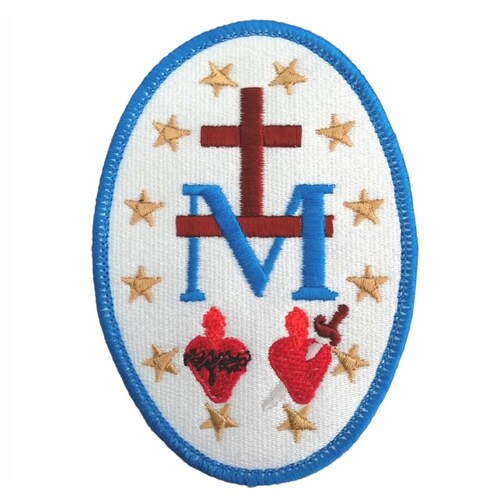 Miraculous Medal Badge Catholic Patch Embroidered Patch - Etsy