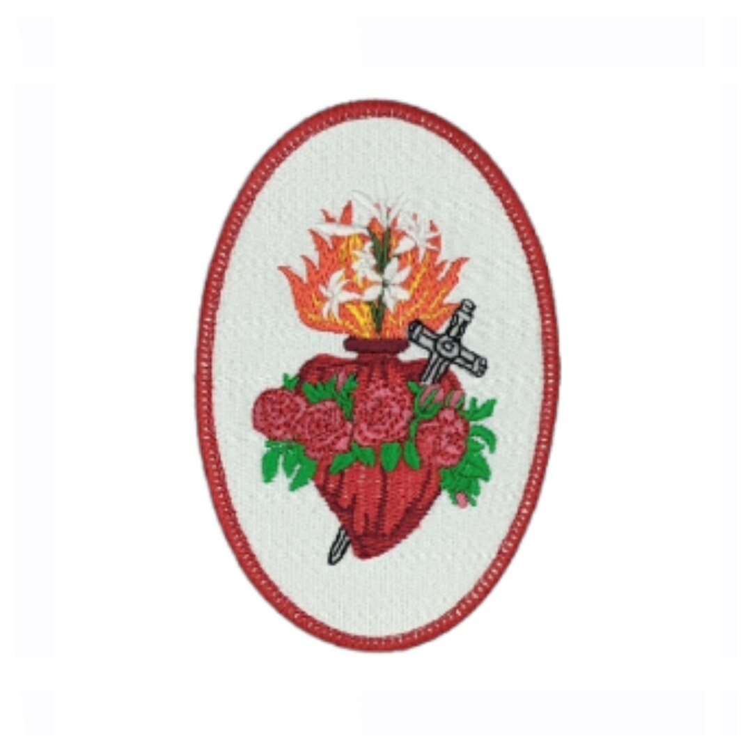 Immaculate Heart of Mary Patch | Iron-on Sew-on Catholic Badge ...