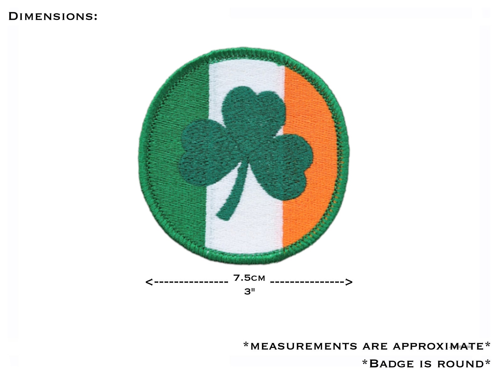 Irish Shamrock Patch | Iron-on Sew-on Ireland Badge | St. Patrick’s Day ...