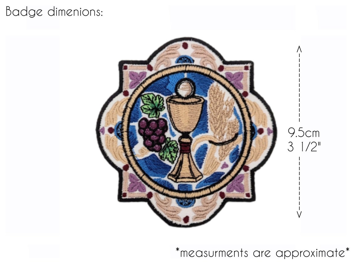 The Eucharist Orphrey Chalice and Host Iron on Patch Sew on - Etsy