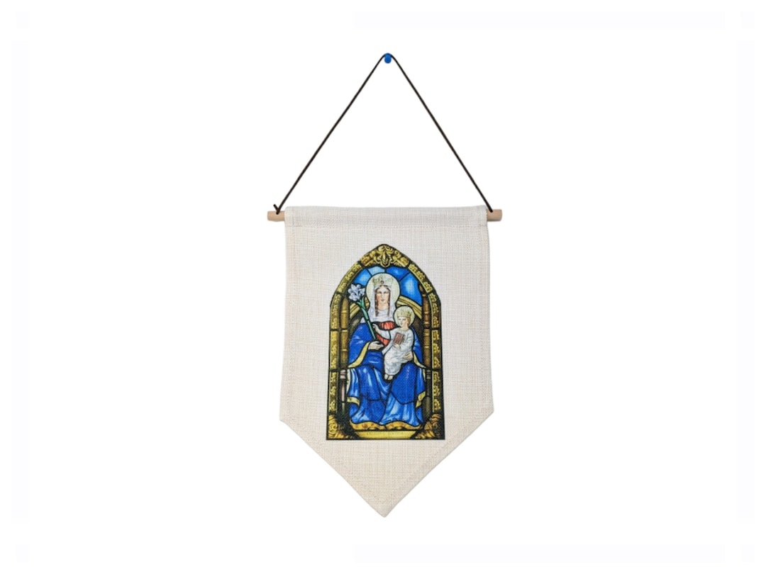 Our Lady of Walsingham Catholic Banner | Large Marian Wall Hanging | Uk ...