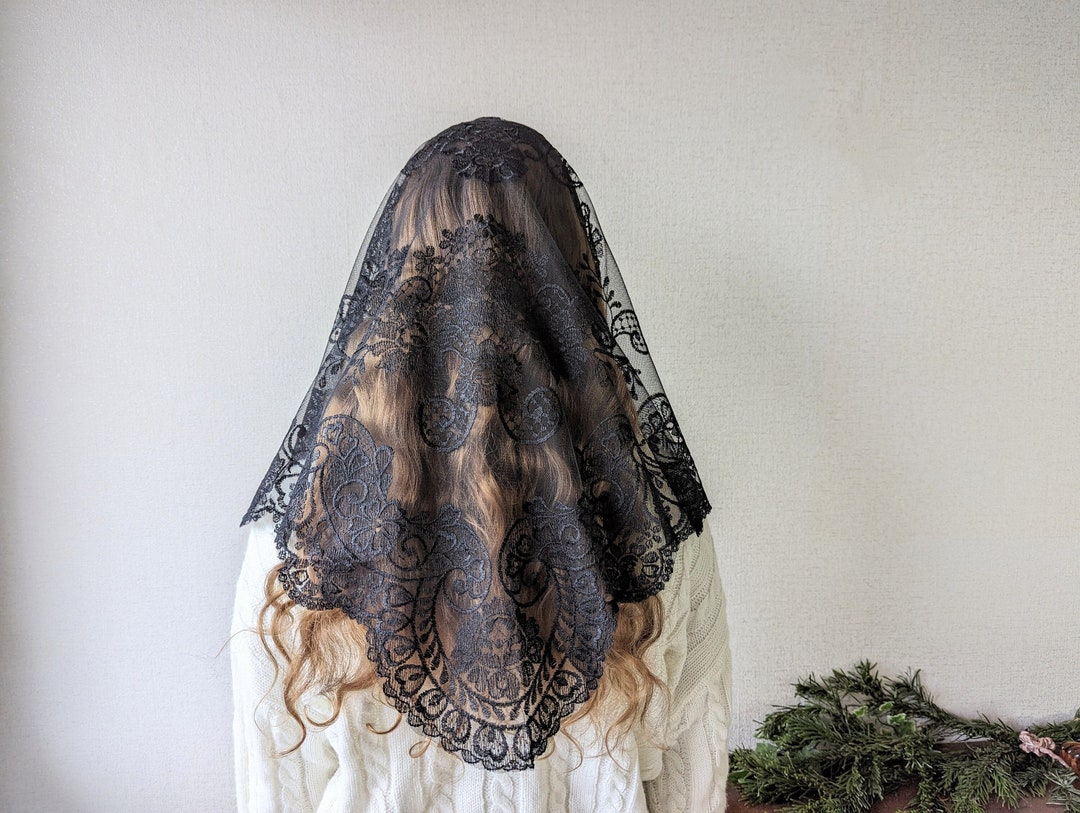Black Mantilla, Spanish Mantilla, Catholic Veil, Catholic Mantilla ...