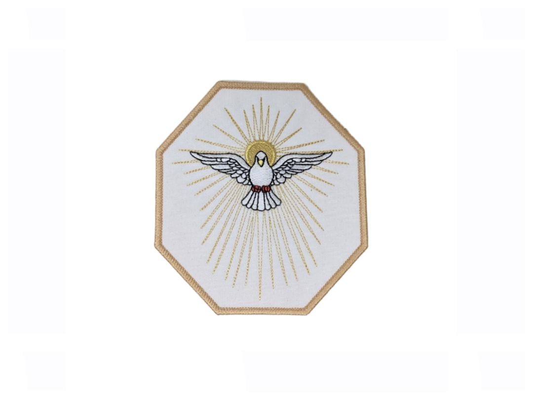 Holy Ghost Orphrey Patch – Embroidered Dove of Holy Spirit | Iron on ...