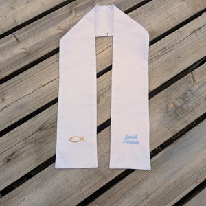 Personalized Baptism Stole | Embroidered Name & Date for Catechumen ...