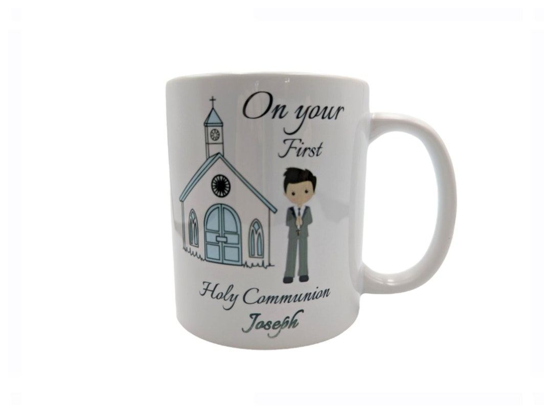 Personalized Holy Communion Mug, Catholic Mug, Religious Gift, Stocking ...