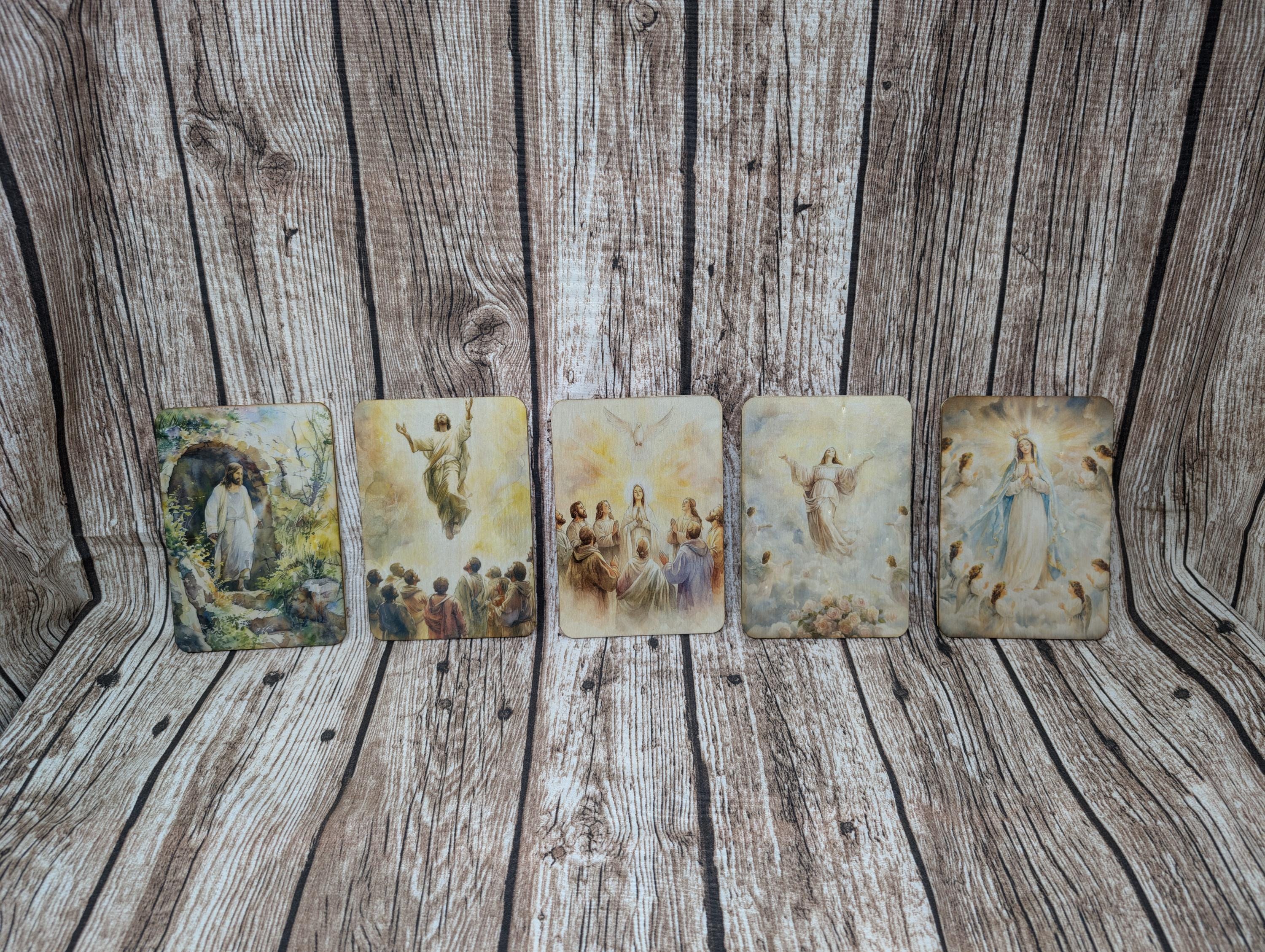 Rosary Mystery Tile Set – Joyful, Sorrowful, Glorious – Catholic Gift ...