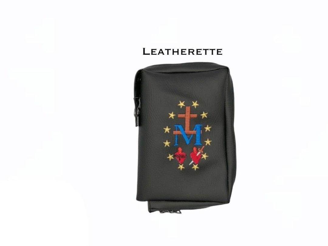 Medium Custom Leatherette Zipped Book Cover | Embroidered or Plain ...