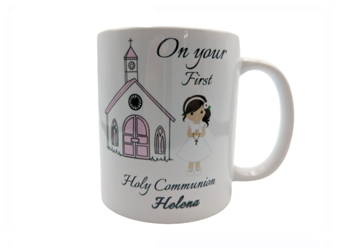 Personalized Holy Communion Mug, Catholic Mug, Religious Gift, Stocking ...