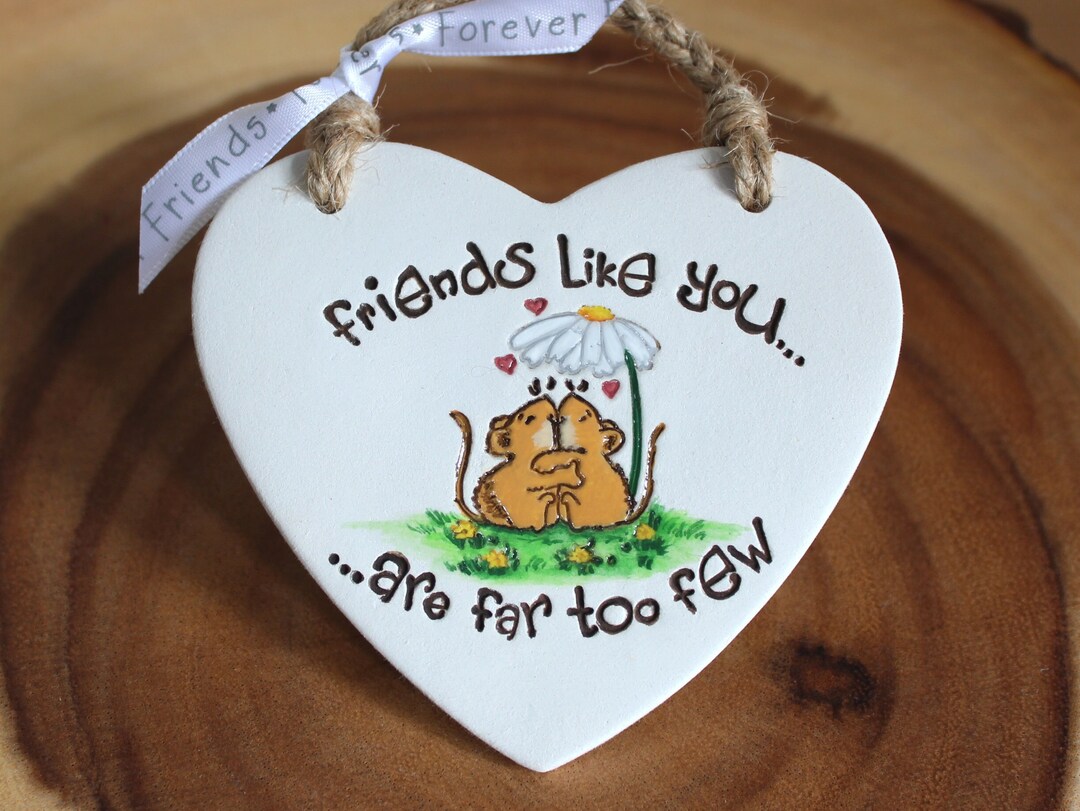 Friendship Hanging Heart Gift. Handmade Clay Hanging Heart Gift for a ...