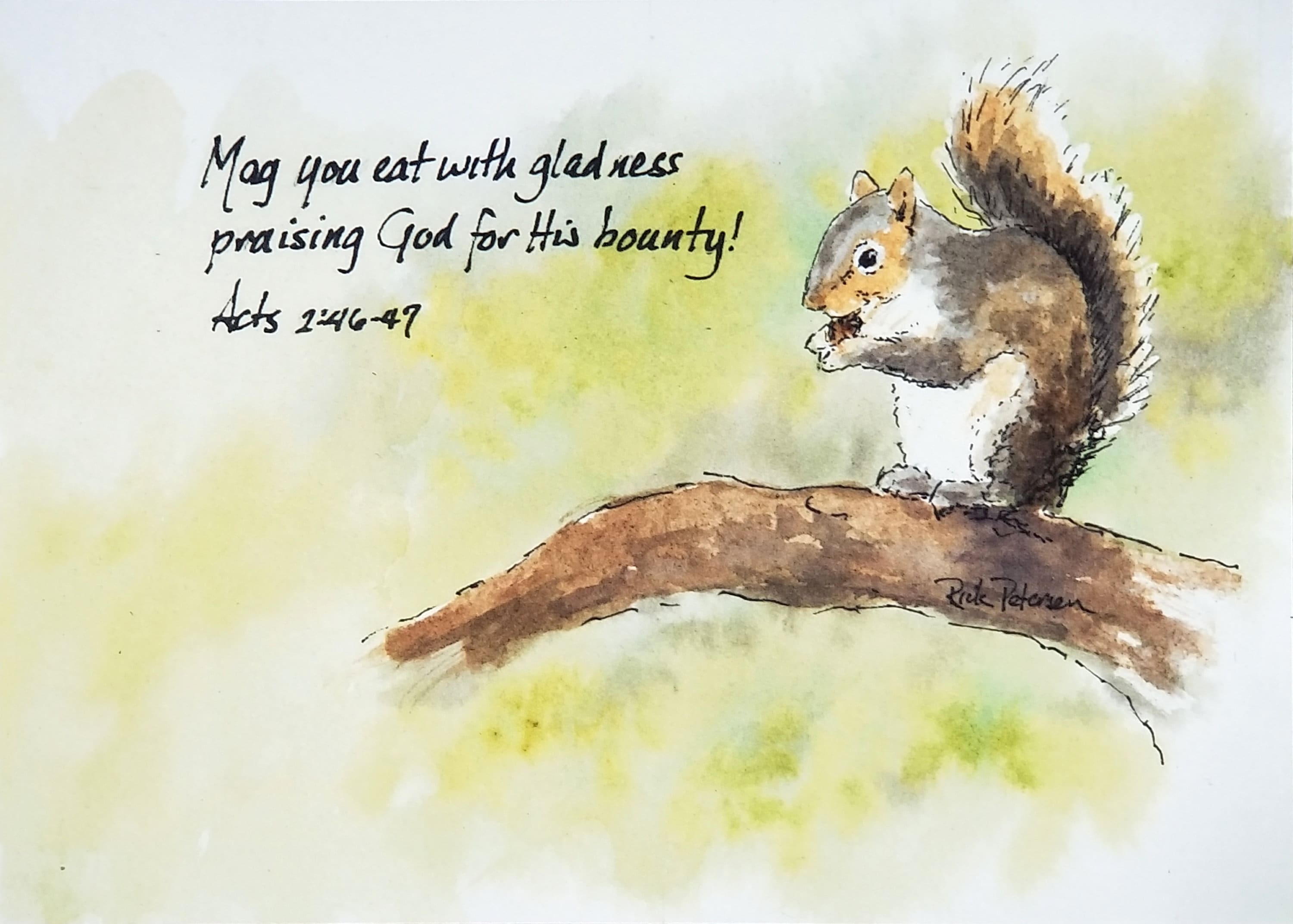 Digital Download, Inspirational Bible Verse, Squirrel on Branch ...