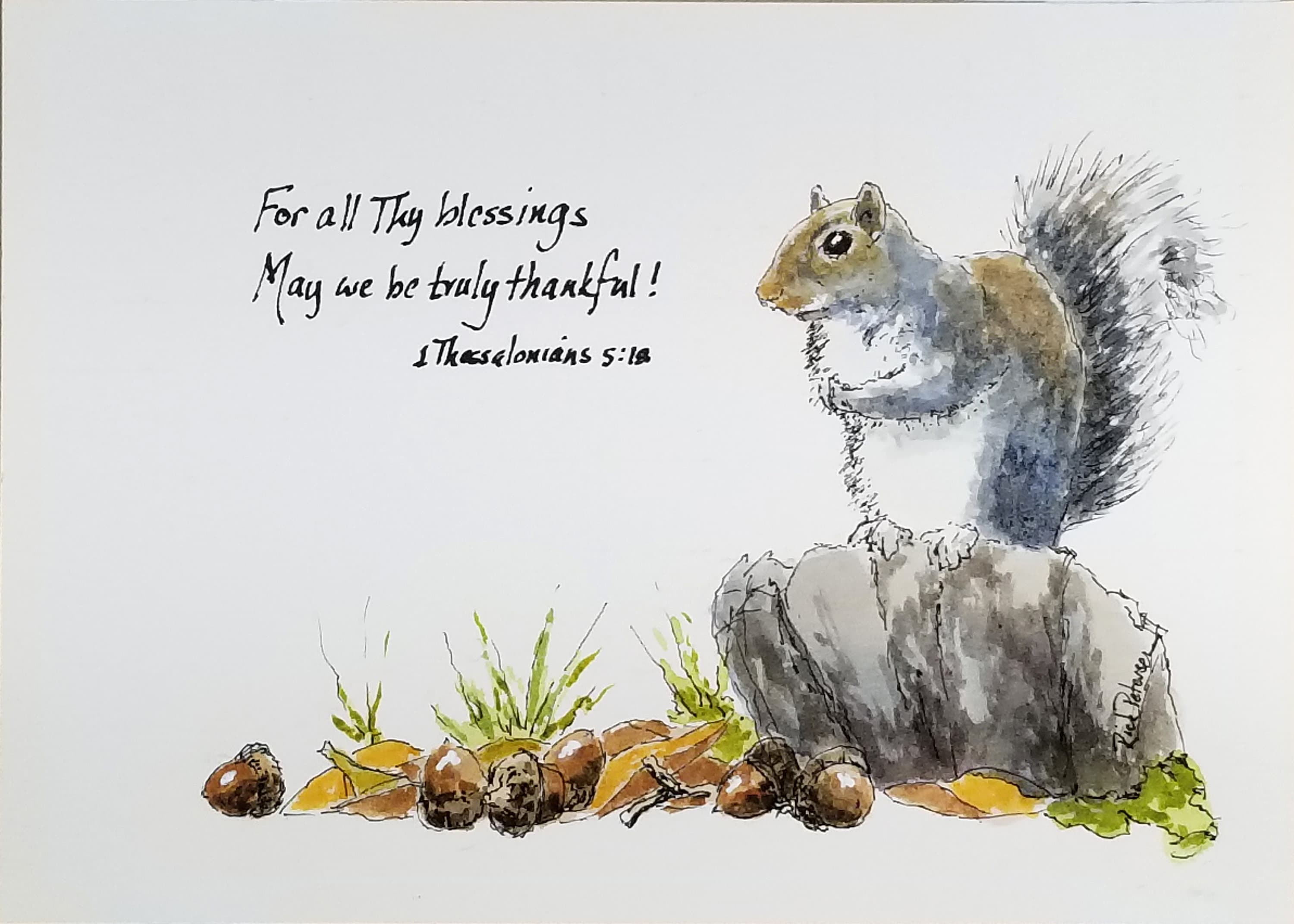 Digital Download, Inspirational Bible Verse, Squirrel and Acorns ...
