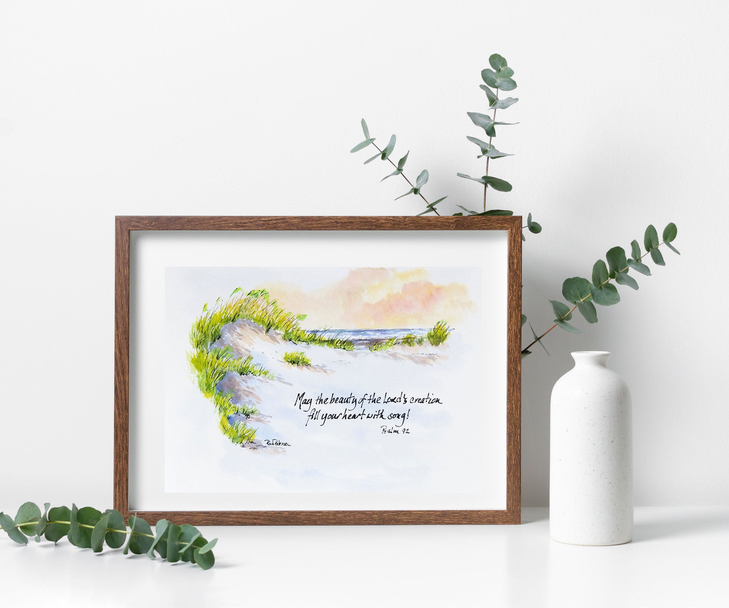 Digital Download, Inspirational Bible Verse, Beach and Dunes, Psalm 92 ...