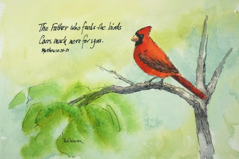 Digital Download Inspirational Bible Verse Cardinal 4 - Etsy