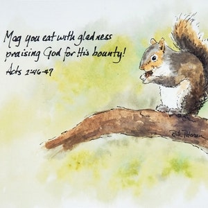 Digital Download, Inspirational Bible Verse, Squirrel on Branch ...