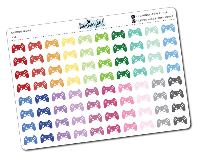 Gaming Icons 730 Planner Stickers for MAMBI and Erin - Etsy