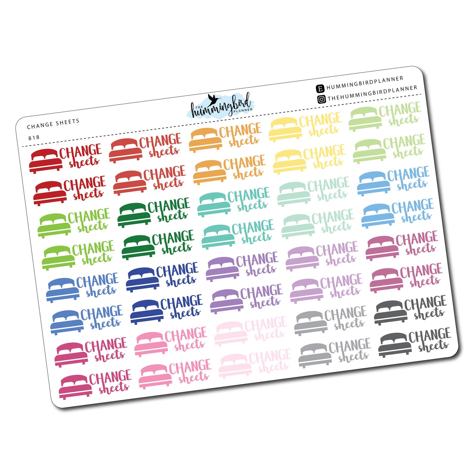 Change Sheets 818 Planner Stickers for MAMBI and Erin - Etsy