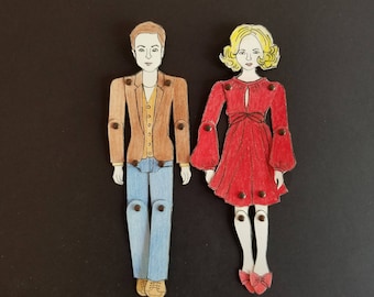 Moveable paper doll | Etsy