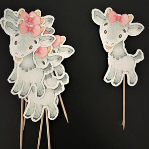 Goat Cupcake Toppers, Goat Decorations, Goat Baby Shower, Goat Party ...