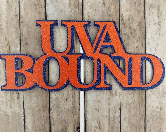 UVA Bound Cake Topper, Virginia Cake Topper, University of Virginia ...