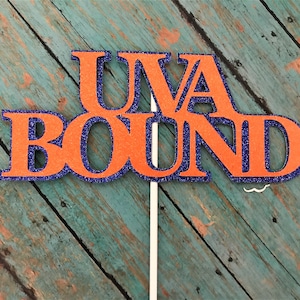 UVA Bound Cake Topper, Virginia Cake Topper, University of Virginia ...