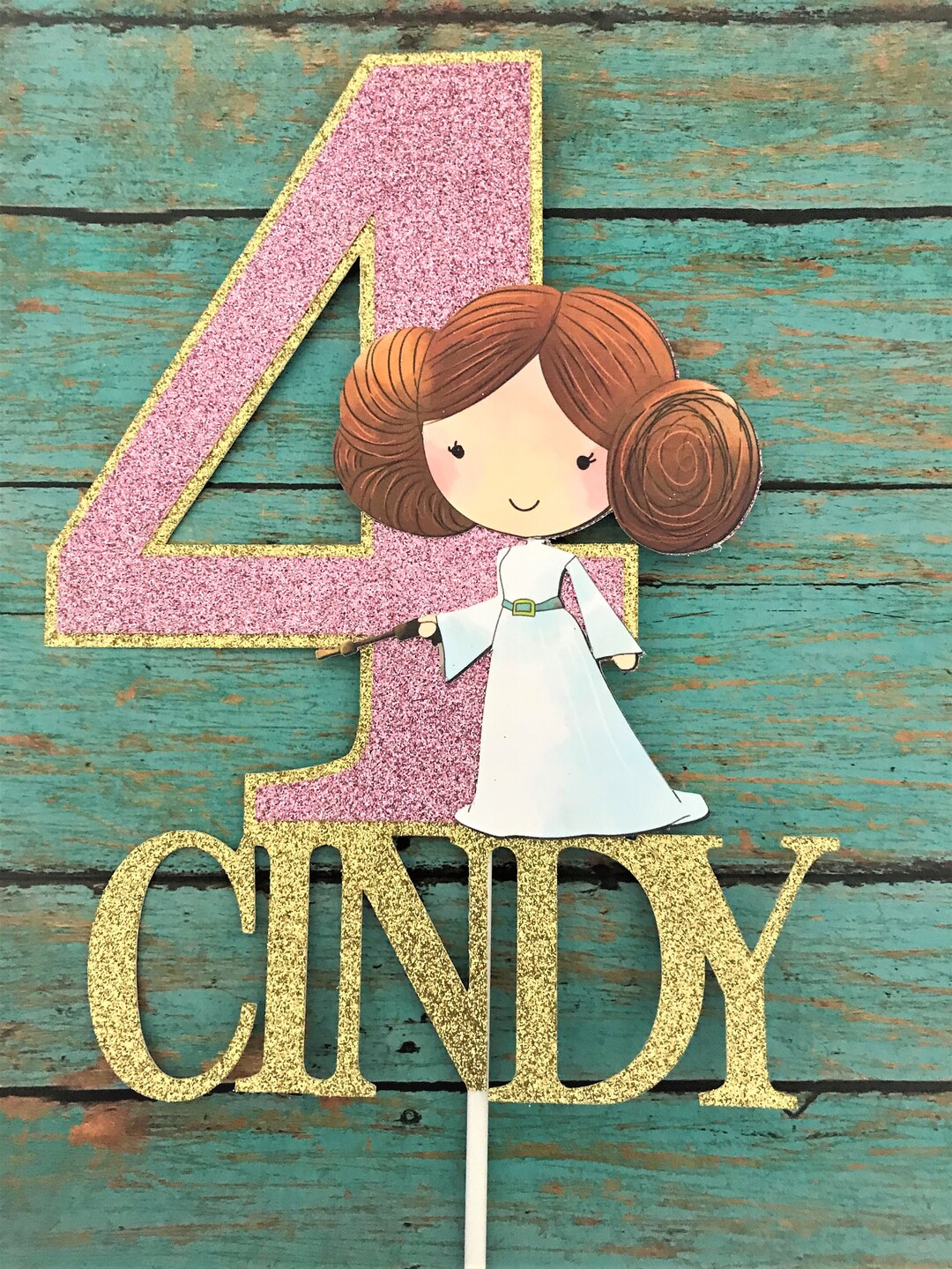 PRINCESS LEIA Cake Topper, Princess Leia Decorations, Leia Party ...