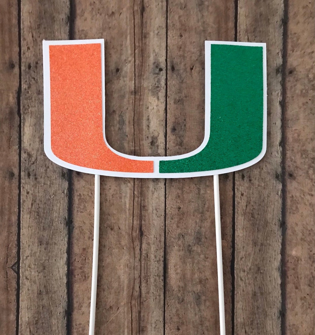 University of Miami Cake Topper, Green and Orange Miami Cake Topper ...